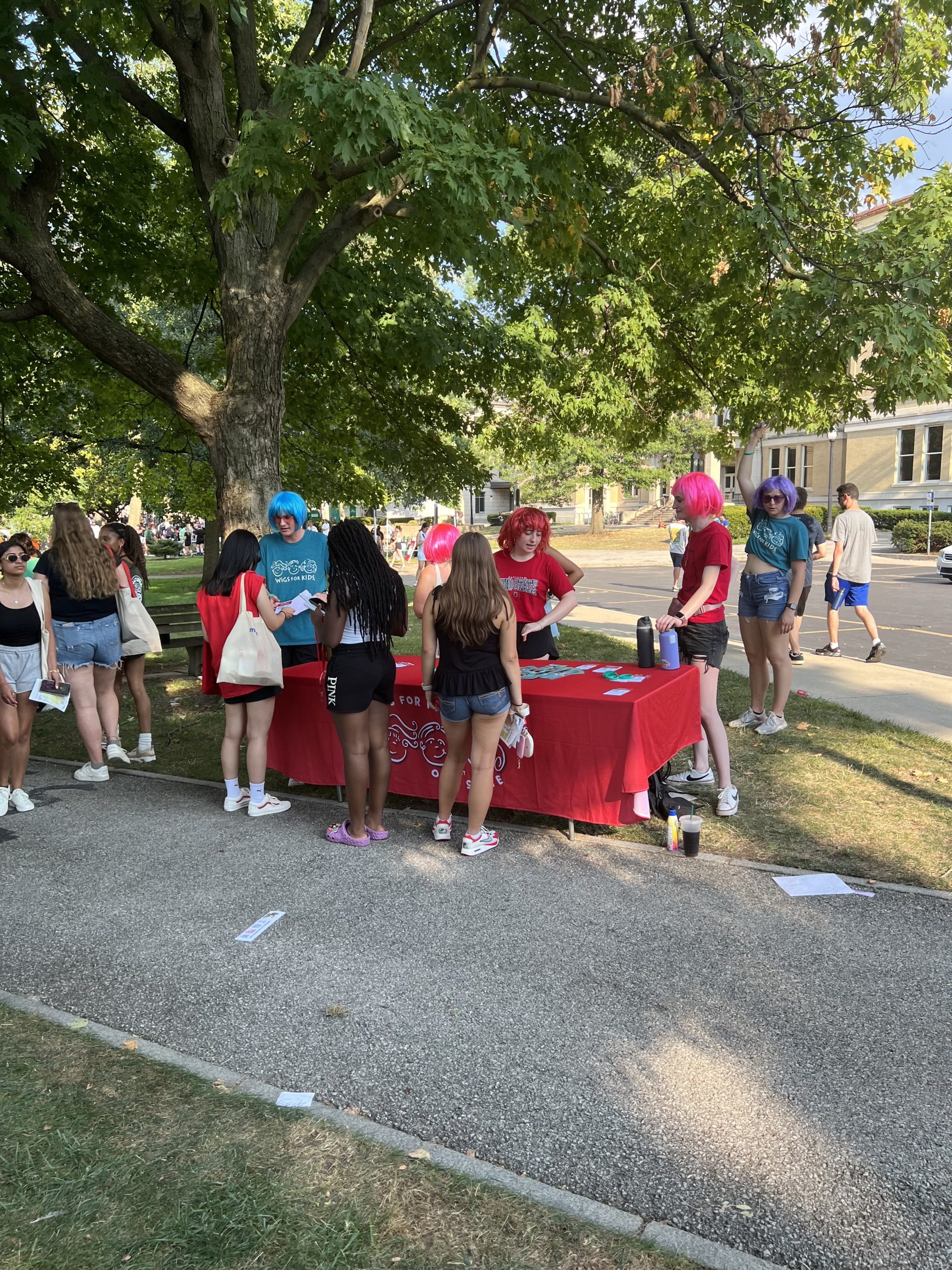 Sunday August 25, Wigs For Kids at OSU Involvement Day - Wigs For Kids
