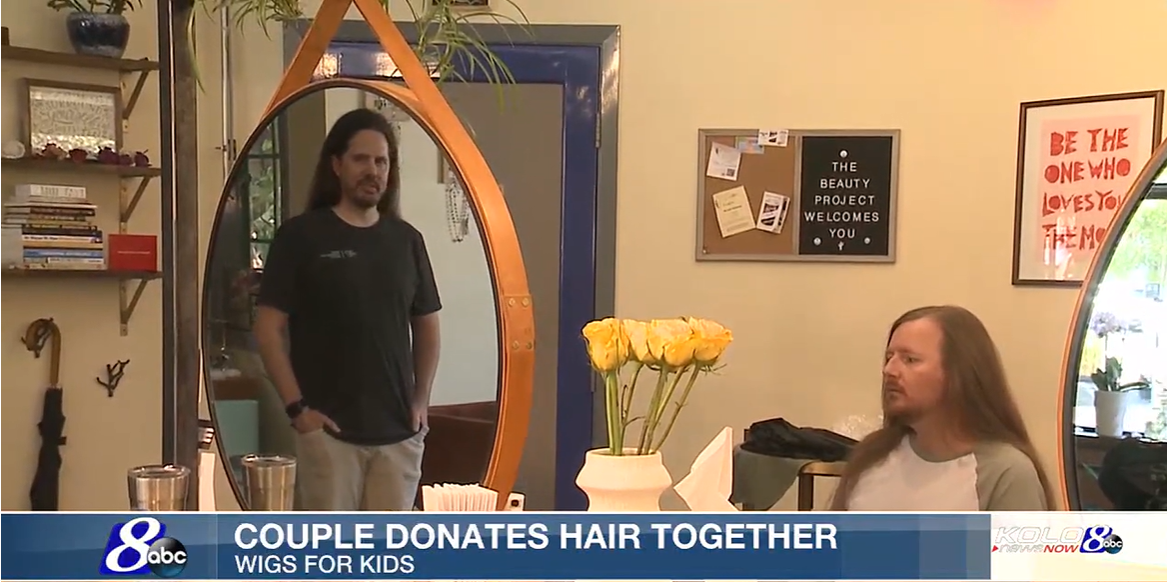 Reno Couple Donates Hair for Wigs For Kids - Grow and Give